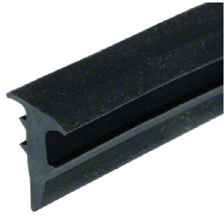 Interglass| U-Channel Gasket for 3/8" (10mm) Glass (100' Roll) ‐ Black