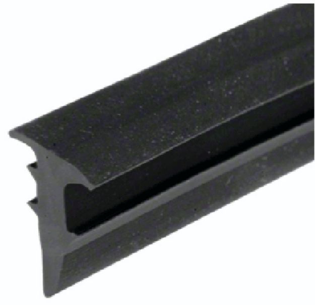 Interglass| U-Channel Gasket for 3/8" (10mm) Glass (100' Roll) ‐ Black